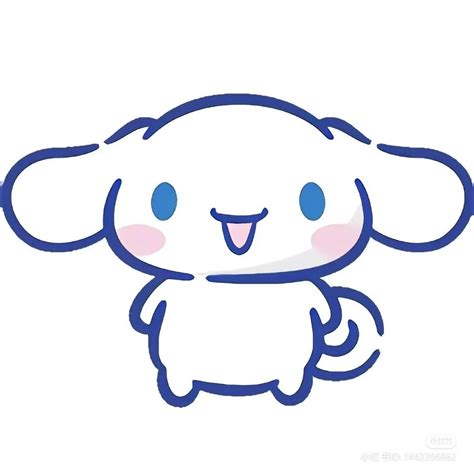 Cute Cartoon Sheep Drawing Pink Ears And Blue Eyes