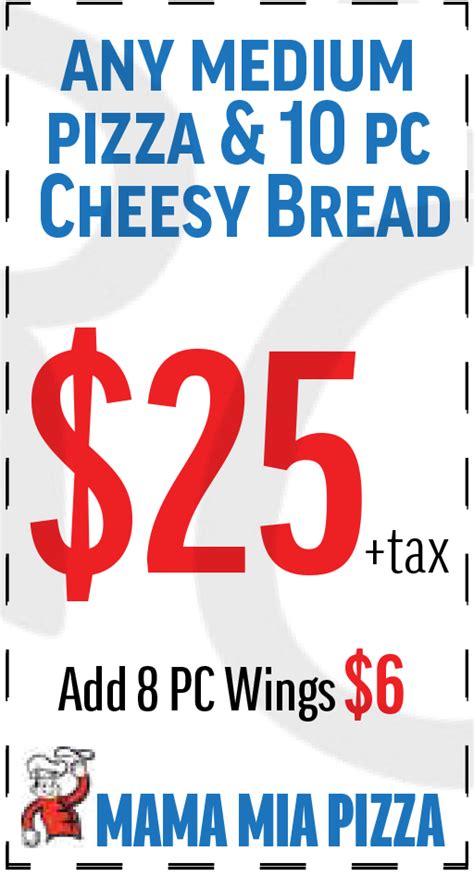 Specials Mama Mia Pizza And Subs