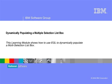 Dynamically Populating A Multiple Selection List Box Ppt Download