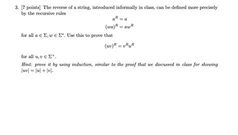 Solved Points The Reverse Of A String Introduced Chegg