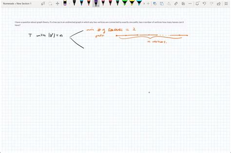 SOLVED I Have A Question About Graph Theory If A Tree As In An Undirected Graph In Which Any