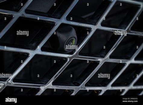 Front View Camera Modern Car Front View Camera Close Up Parking