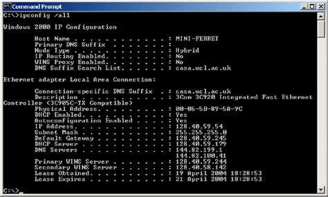TCP IP Settings Reveal The Structure Of Your Local Net Geography Download Scientific Diagram