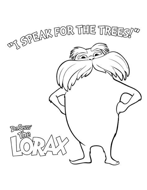 The Lorax Coloring Page Jenny Printable The Lorax Coloring Page Jenny Printable