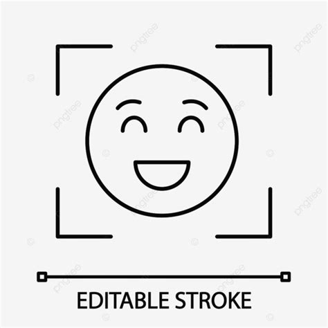 Facial Recognition Linear Icon Feeling Emoticon System Png And