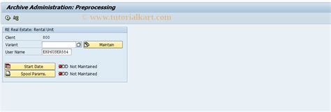 foar53 sap tcode rental unit archiving prep program