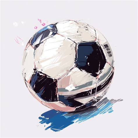 リアルな質感のかわいいサッカーボール｜イラスト・フリー素材なら「シンテリ」