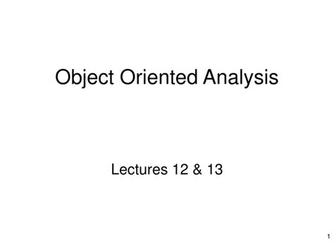 Ppt Object Oriented Analysis For Software Development Process