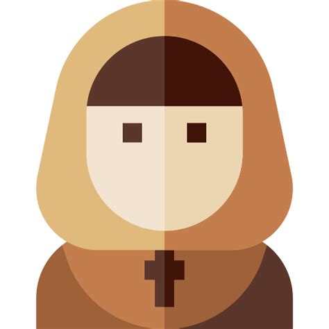 Monk Basic Straight Flat Icon