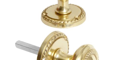 Golden Grace Georgian Mortice Knobs 58mm Polished Brass 113