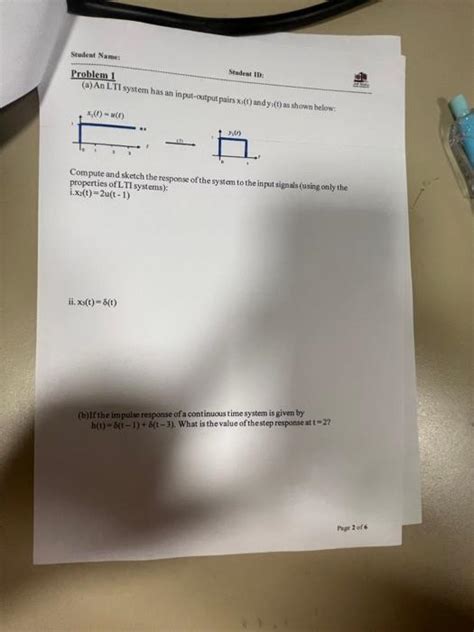 solved problem i a an lti system has an input outputnain