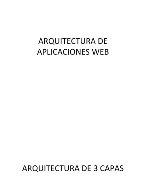 arquitectura de aplicaciones web 2 pdf script java redes