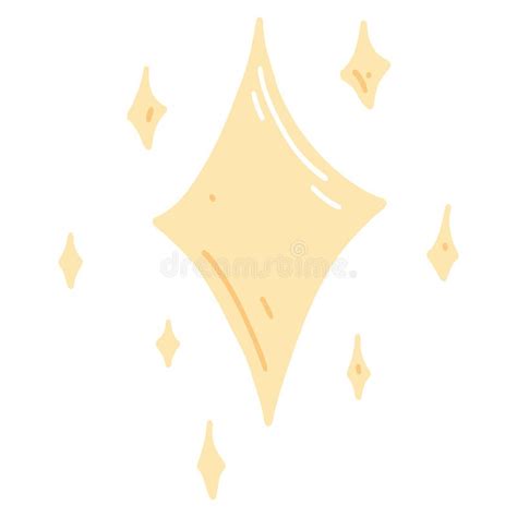 Sparkling Blinks In Cartoon Flat Style Hand Drawn Vector Illustration