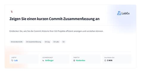 meisterung der git commit historie eine präzise zusammenfassung labex