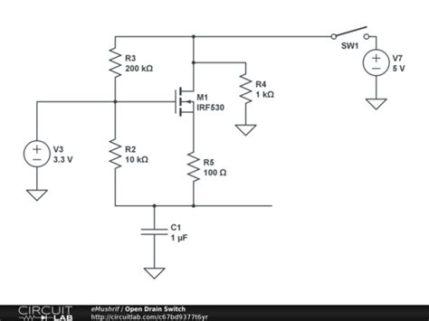 open drain switch circuitlab