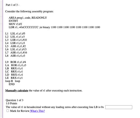 solved part 1 of 3 consider the following assembly