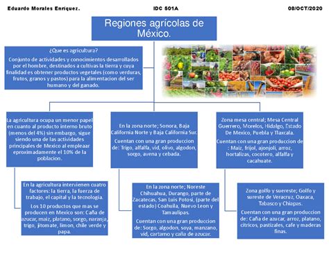 Mapa De Productos Agrícolas De México Actualización 2023 De La