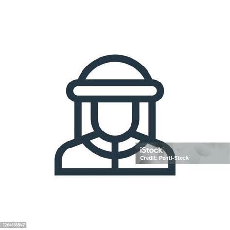 흰색 배경에 격리 된 무슬림 벡터 아이콘입니다 개요 웹 사이트 디자인 및 모바일 응용 프로그램 개발을위한 얇은 라인 무슬림 아이콘 얇은 선 무슬림 윤곽선 아이콘 벡터