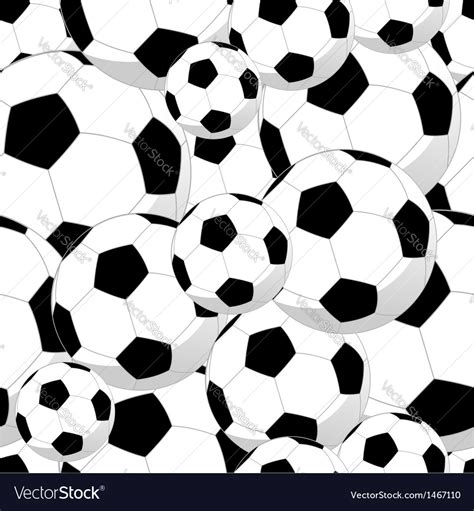 Soccer Balls Seamless Pattern Royalty Free Vector Image