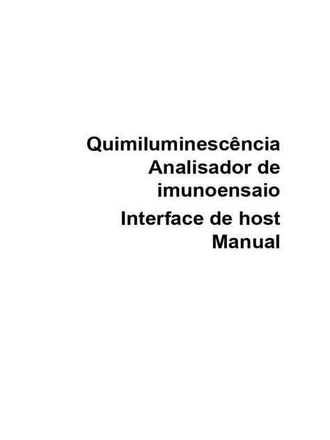 Clia 1000 Manual De Interface Winerlab Portugues Pdf Suíte De Protocolo De Internet Dados