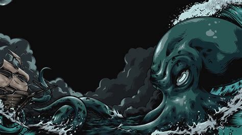 Mythic Kraken Live Wallpaper Free Animated Desktop Background