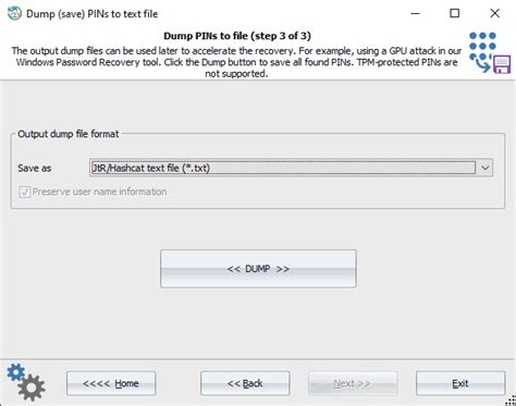 Dump Windows PIN To Text File