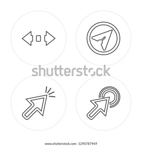 4 Line Scroll Cursor Navigation Cursor Vector De Stock Libre De Regalías 1290787969