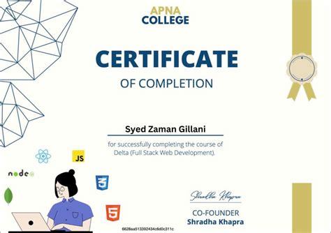 Syed Zaman Gillani On Linkedin Fullstack Webdevelopment Apnacollege