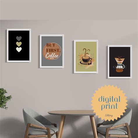 Coffee Lover Art Print Coffee Printable Wall Art Kitchen Wall Decor