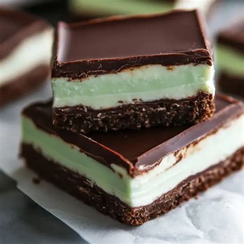No Bake Mint Chocolate Bars Savorysplash