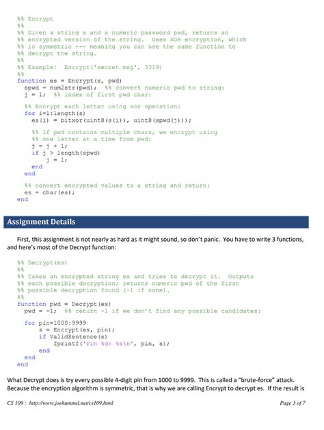 Solved Project 10 Matlab Decrypt Function Completeby