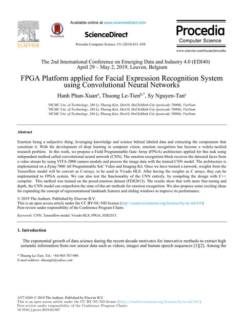 Pdf Fpga Platform Applied For Facial Expression Recognition System