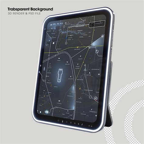 Premium Psd Psd Smart Gps Map Element Isolated 3d Object