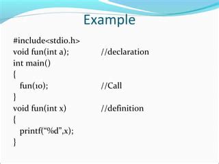 Pre Defined Functions In C PPT
