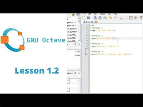 LESSON 1 2 OCTAVE TUTORIAL MATLAB HELP FUNCTION DISP FUNCTION INPUT FUNCTION YouTube