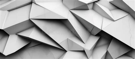 Monochromatic 3d Geometric Shapes Design Stock Illustration