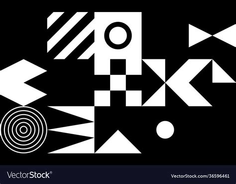 Monochrome Abstract Pattern Design Royalty Free Vector Image