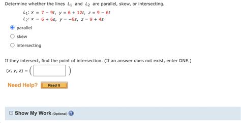 Solved Determine Whether The Lines L1 And L2 Are Parallel
