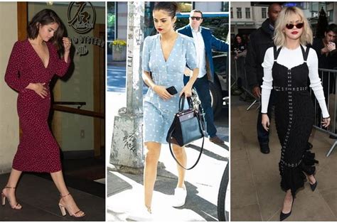 Bisa Dicontek nih! Padu Padan Terusan Dress Potongan Klasik yang Modern ala Penyanyi Selena Gomez