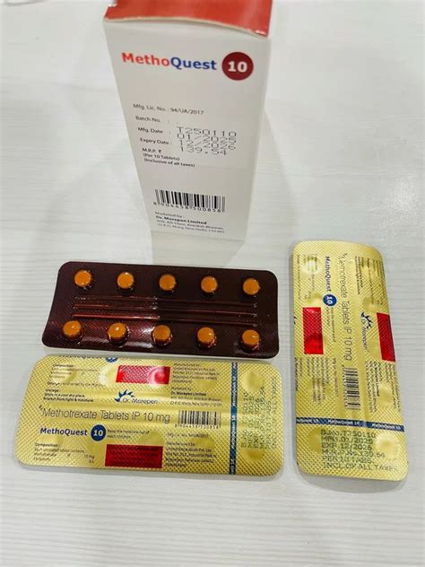 Methotrexate Tablets Ip 10 Mg Strip Of 200 At ₹ 300 Strip In Amravati