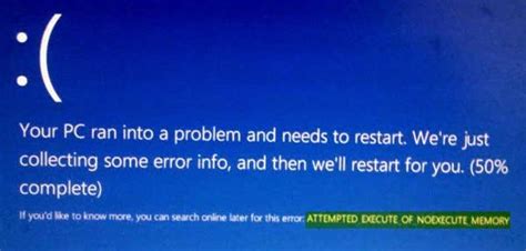 ATTEMPTED EXECUTE OF NOEXECUTE MEMORY X FC