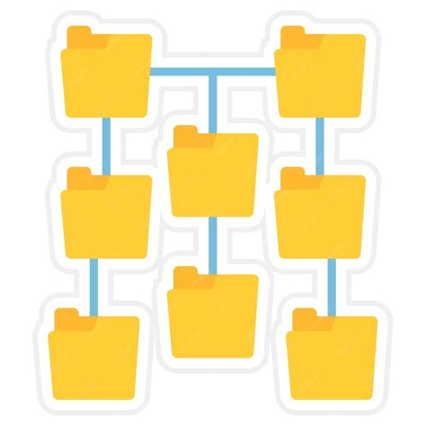 Premium Vector Folders Network Structure Icon Vector Image Can Be Used For Web Hosting