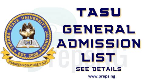 Tasu Admission List 20252026 Is Out — See How To Check Step By Step