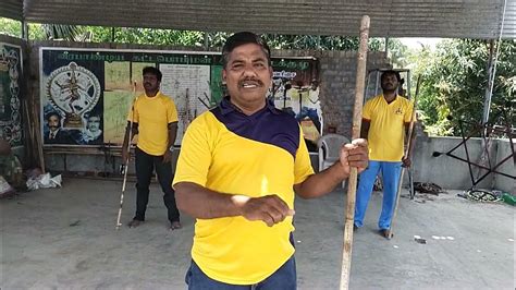 Ol 125 சிலம்பம் கால் மானம் உள்நான்கு வெளிநாலு கோர்வை பாடம் Silambam Lessons Youtube