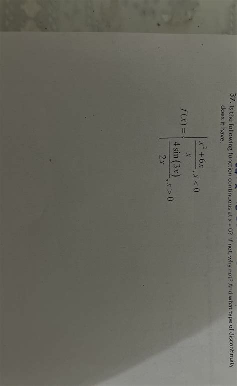 solved is the following function continuous at x 0 ﻿if
