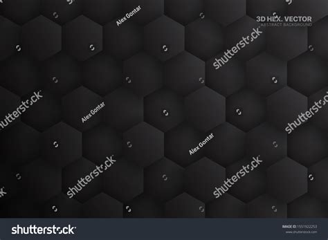 D Vector Hexagonal Blocks Structure Dark Stock Vector Royalty Free Shutterstock