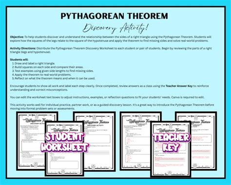 Pythagorean Theorem Discovery Activity By Simplymiggy Tpt