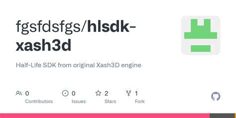 GitHub Fgsfdsfgs Hlsdk Xash D Half Life SDK From Original Xash D Engine