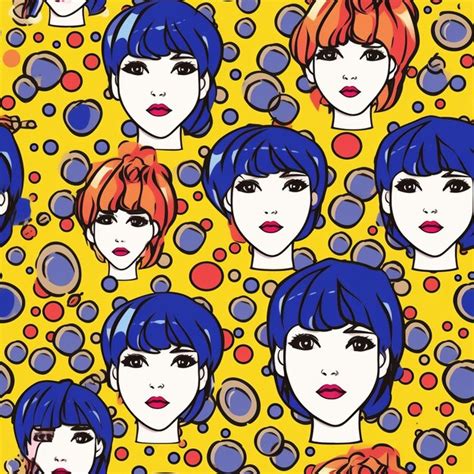 Premium Photo Portrait Of Woman Face Flat Art