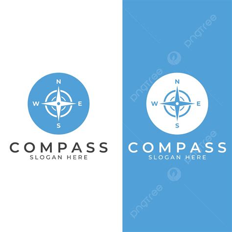 Vector Template Of Compass Logo Icon Representing Directional Guidance And Versatility Vector